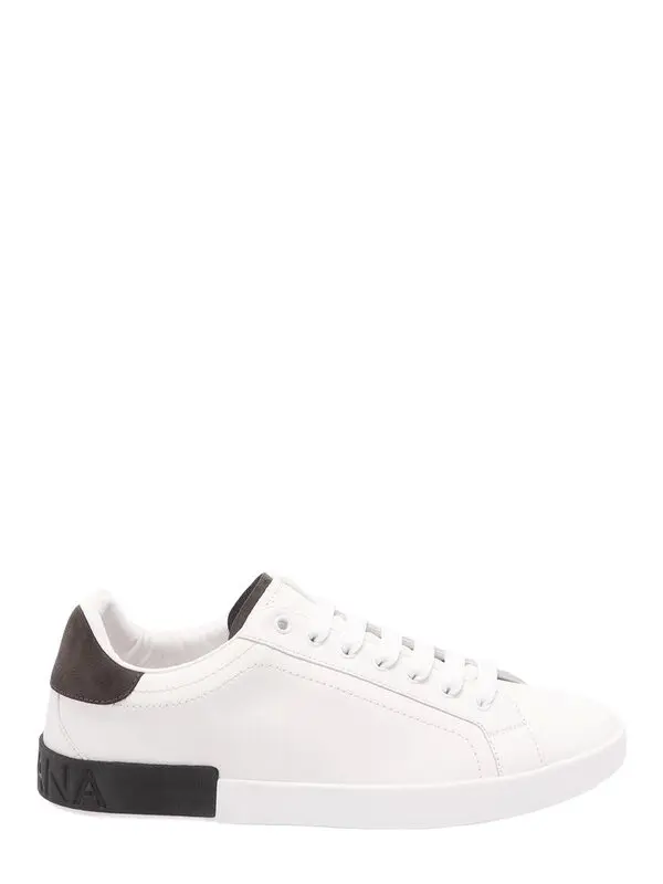 Dolce & Gabbana Portofino Calf Leather Lace Up Sneakers - Multicolor