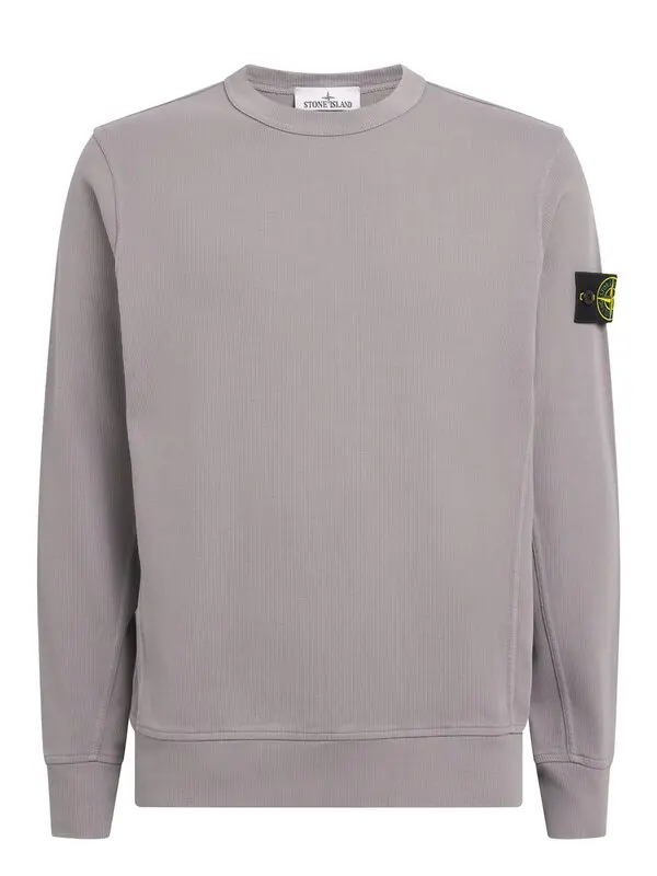 Stone Island Rib-knit Crewneck Sweatshirt - Grey