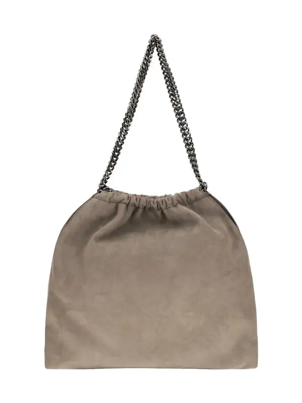 Stella McCartney Medium Falabella Suede-effect Shoulder Bag - Grey