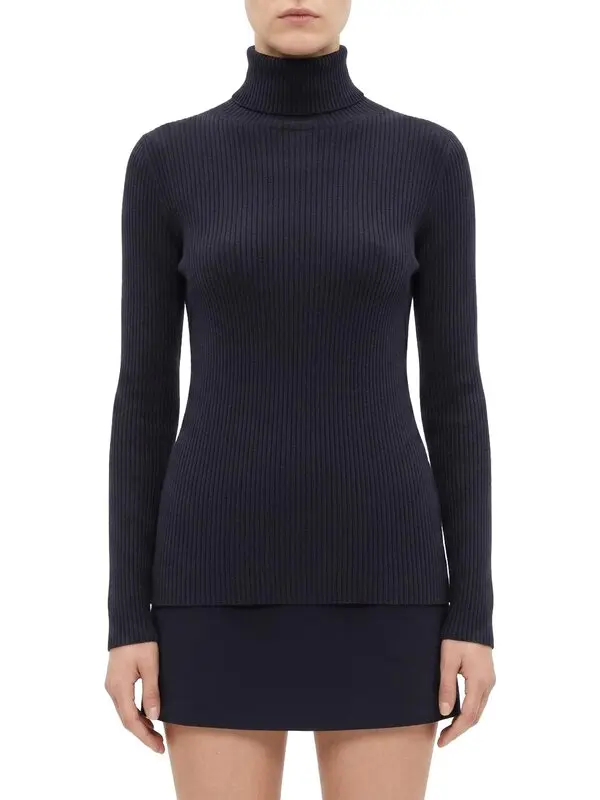 Fabiana Filippi Wool, Silk, And Cashmere Turtleneck Jumper - Blue