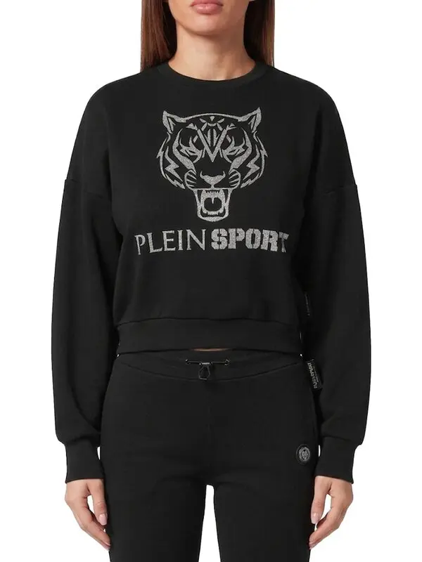 PLEIN SPORT Tiger Graphic Sweatshirt - Black