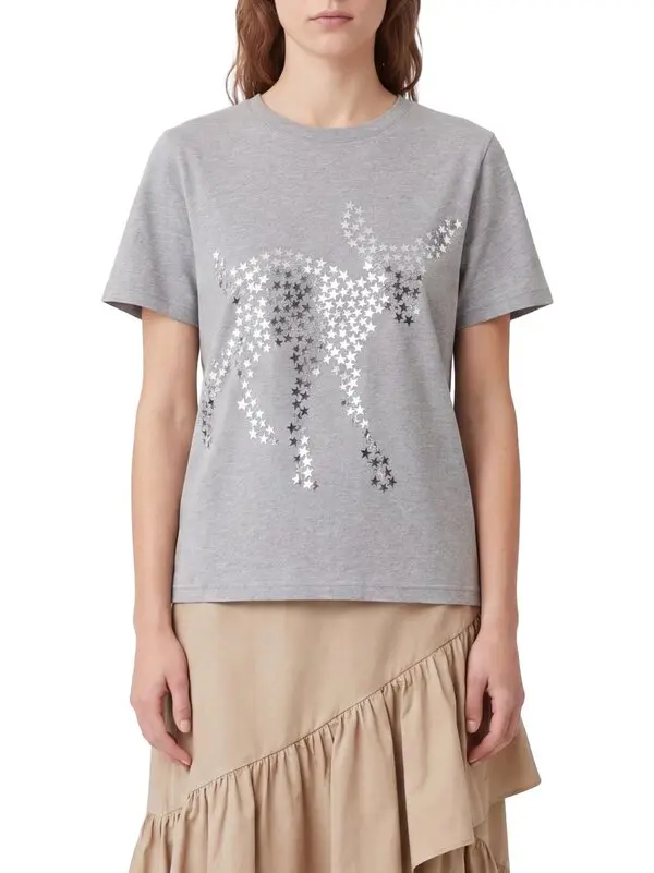 JW Anderson All-over Star Graphic Print Cotton T-shirt - Grey
