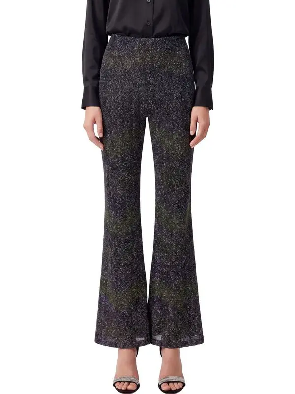 Missoni High-waisted Flared Trousers In Patterned Lurex Jersey - Multicolor