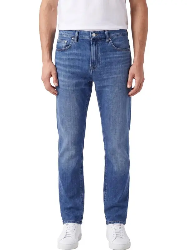FRAME L'homme Slim Fit Stretch-cotton Denim Jeans - Blue