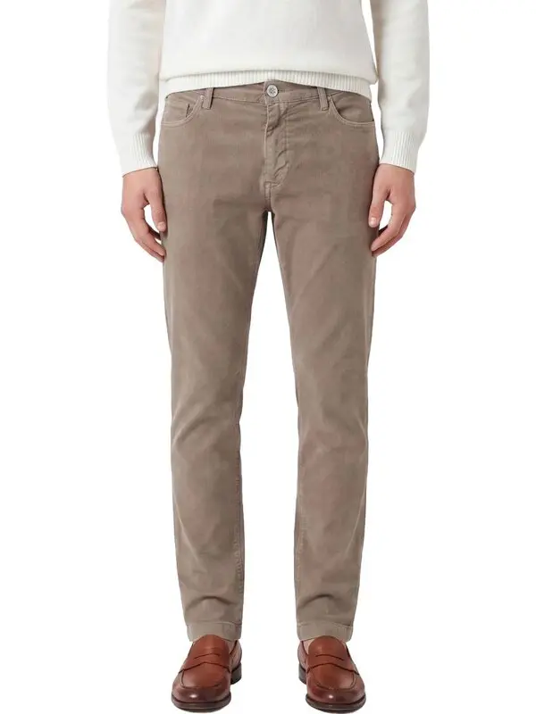 JACOB COHЁN Slim-fit Mid-rise Stretch Cotton Chino Trousers - Grey