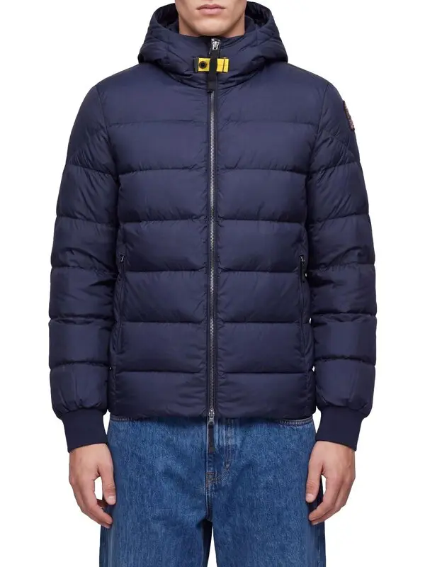PARAJUMPERS Quilted Down Jacket With Hood - Navy