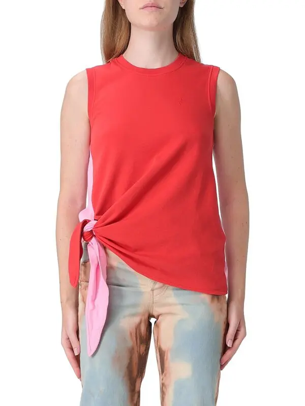 JW Anderson Abstract Print Sleeveless Cotton Top - Red
