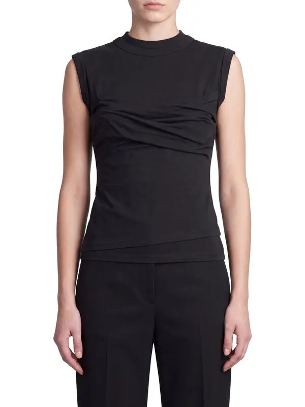 Alexander Wang Sleeveless Draped Top - Black