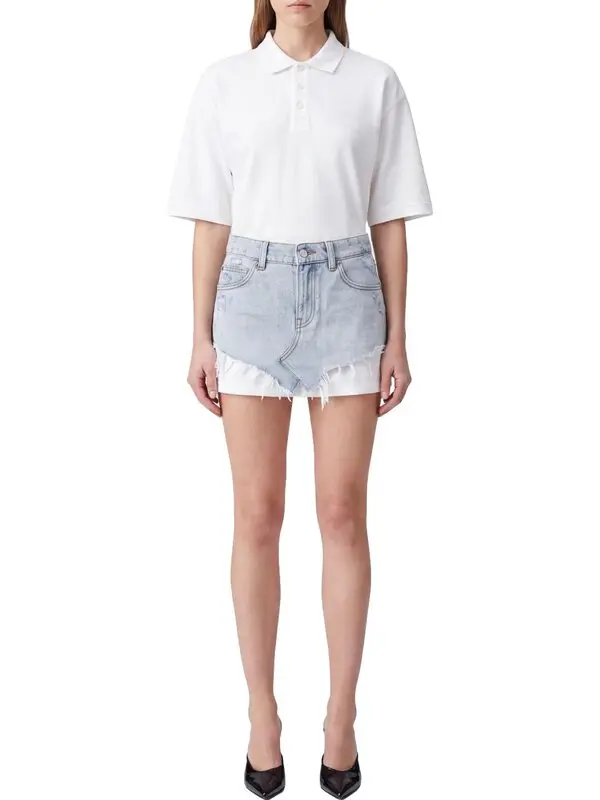 Alexander Wang Bi-layered Cotton Mini Shirtdress - Multicolor