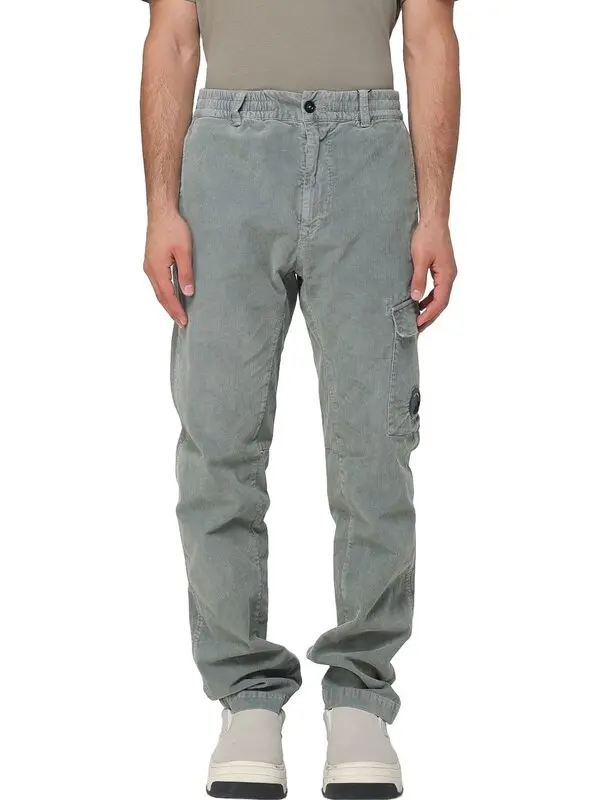 C.P. COMPANY Slim Fit Corduroy Cargo Trousers - Grey