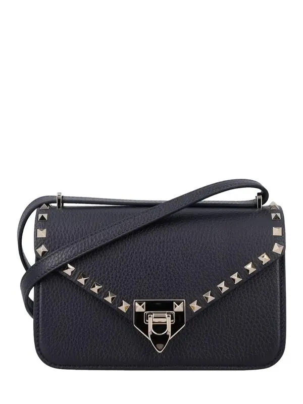 Valentino Garavani Studded Flap Shoulder Bag - Black