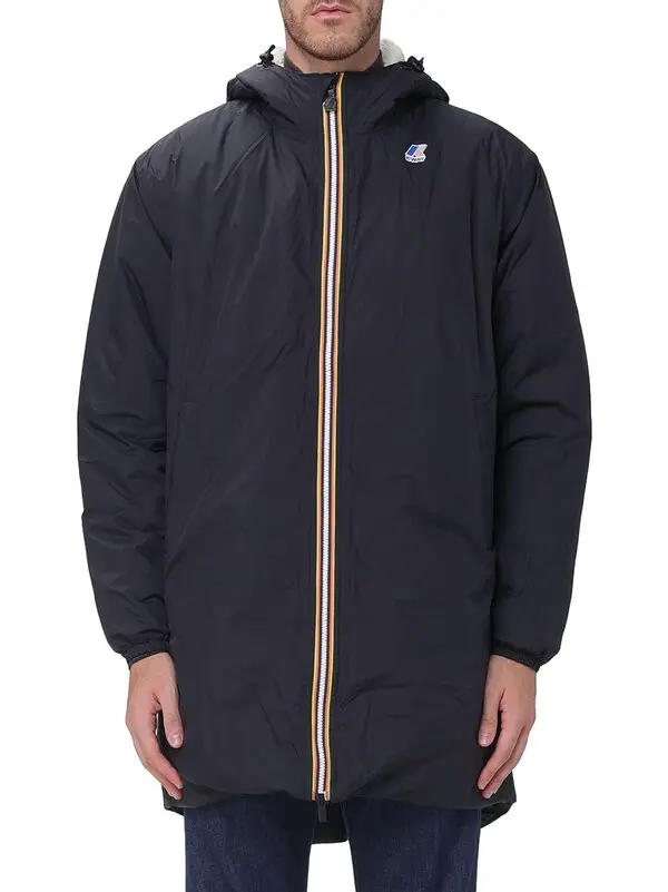 K-WAY Le Vrai 4.0 Eiffel East Nylon Parka With Fleece Lining - Black