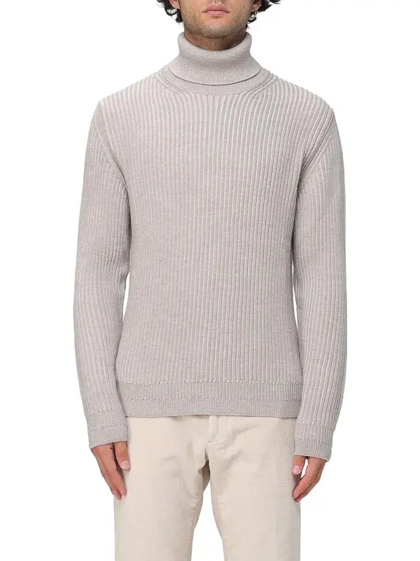 ZANONE Slim Fit Virgin Wool Roll Neck Jumper - Beige