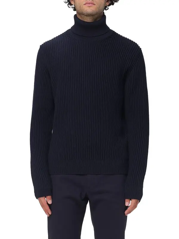 ZANONE Slim Fit Virgin Wool Roll Neck Jumper - Blue