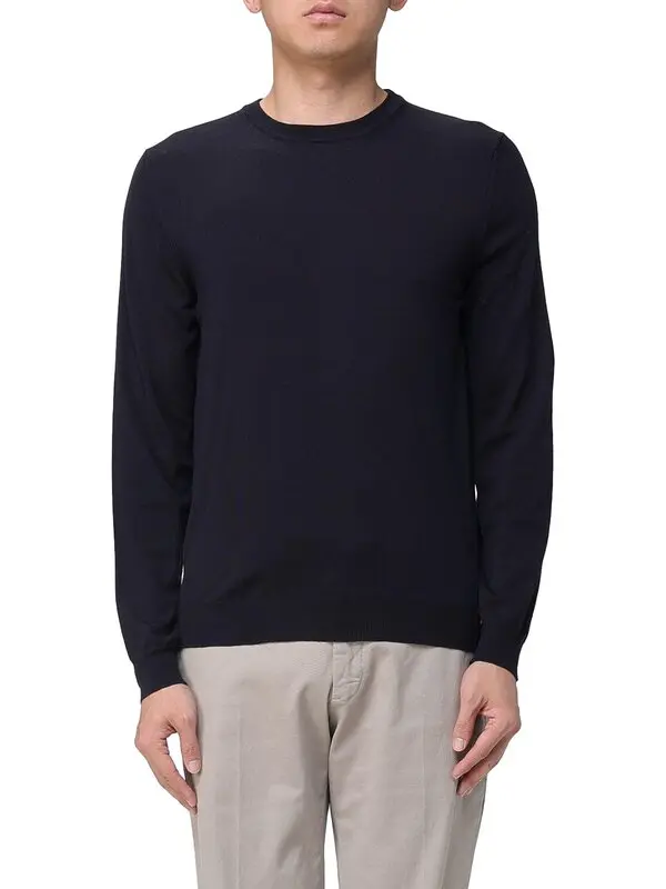 ZANONE Slowear Crewneck Wool Blend Jumper - Blue 1