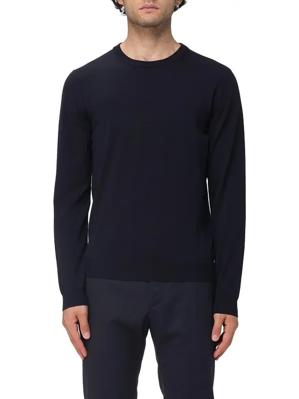 ZANONE Crewneck Wool Blend Jumper With Long Sleeves And Ribbed Trims - Blue
