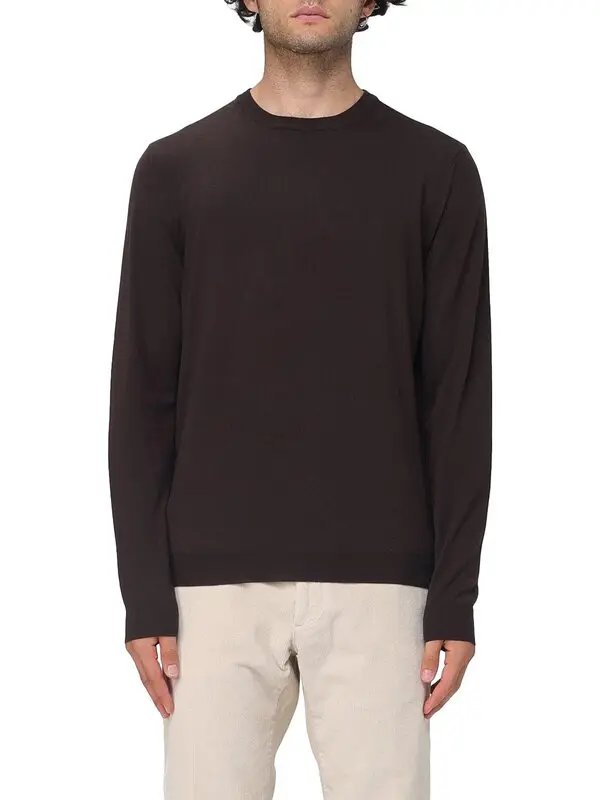 ZANONE Crewneck Wool Blend Jumper With Long Sleeves And Ribbed Trims - Ebony