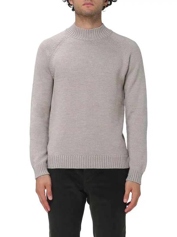 ZANONE 100% Merino Wool Mock Neck Jumper - Beige