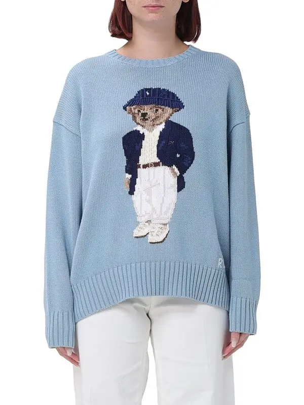 Polo Ralph Lauren Teddy Bear Print Cotton Jumper - Blue