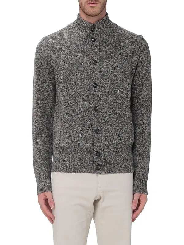 ZANONE Virgin Wool Turtleneck Button-up Cardigan - Brown