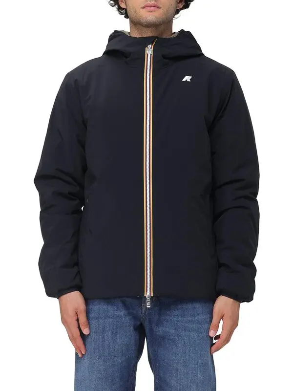 K-WAY Reversible Hooded Windbreaker In Recycled Nylon - Black