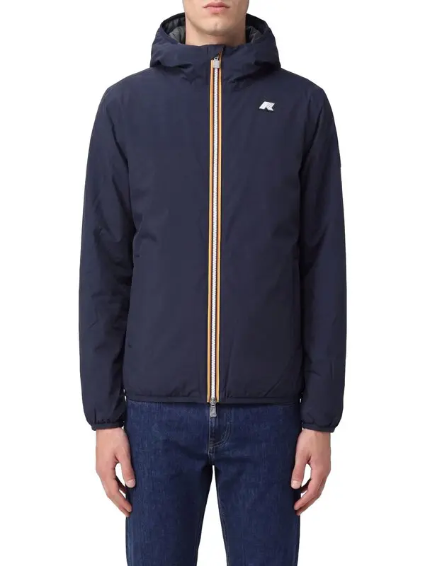 K-WAY Reversible Hooded Windbreaker In Recycled Nylon - Blue 1