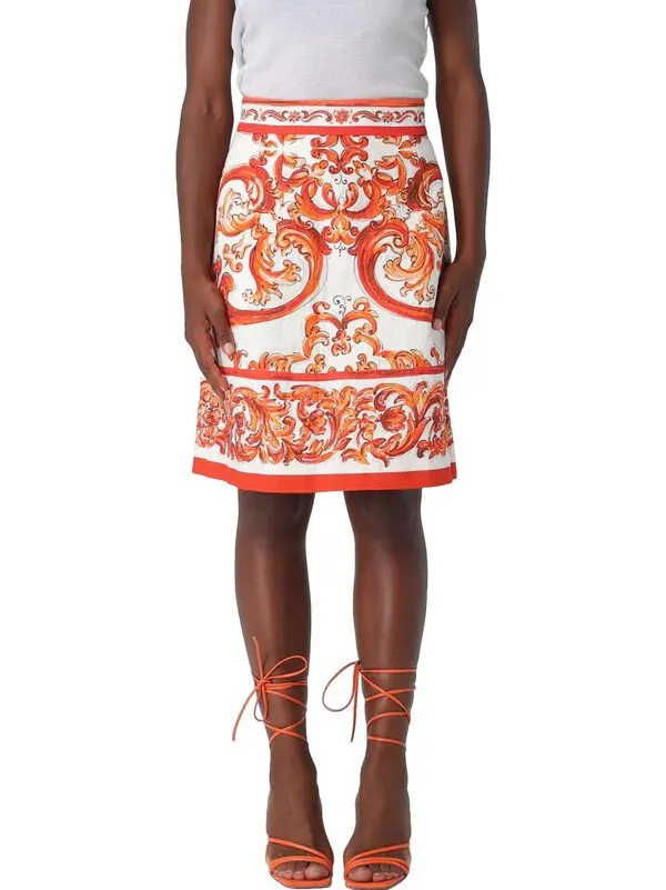 Dolce & Gabbana Printed Midi Skirt - Multicolor