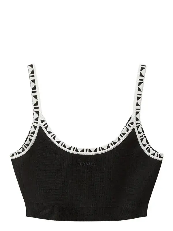 Versace Cropped Top - Black