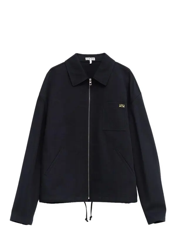 Loewe Zip-up Embroidered Jacket - Blue