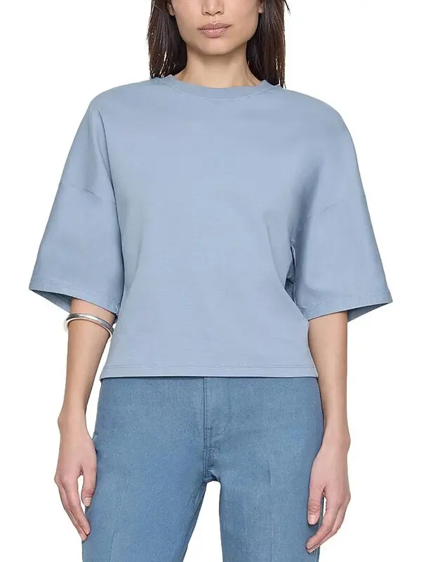 Ossou Rift Cotton Blend T-shirt - Blue