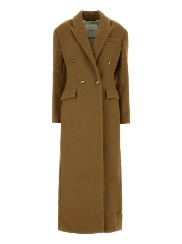 Nanushka Ferris Felted Coat - Brown
