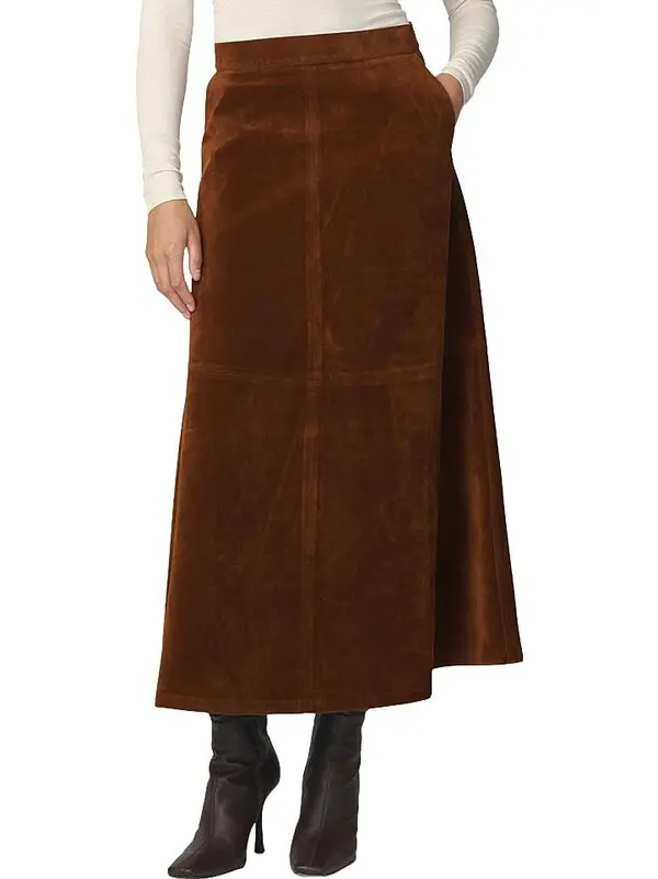 Joe's Jeans The Tavi Faux Leather Skirt - Chestnut