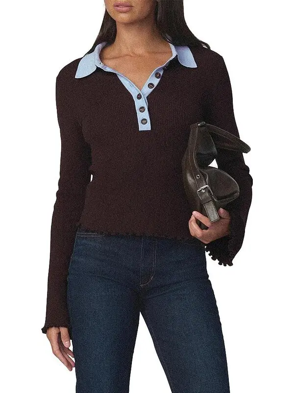 Joe's Jeans The Riley Polo Sweater - Espresso