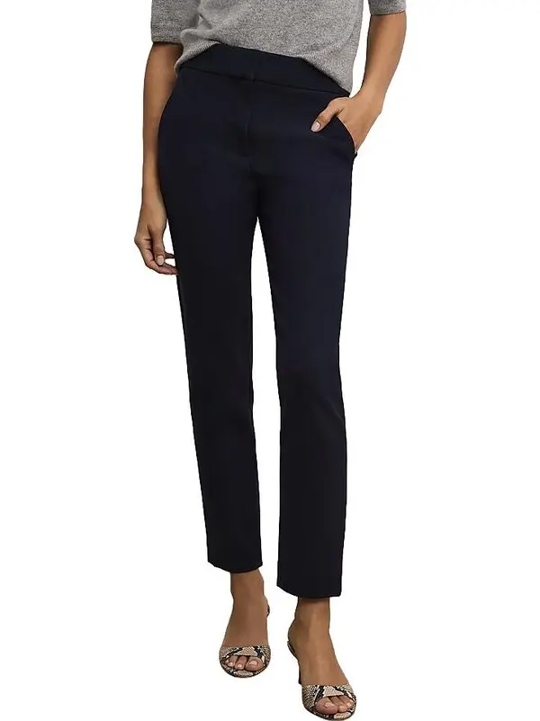 Veronica Beard Renzo Ankle Pants - Navy