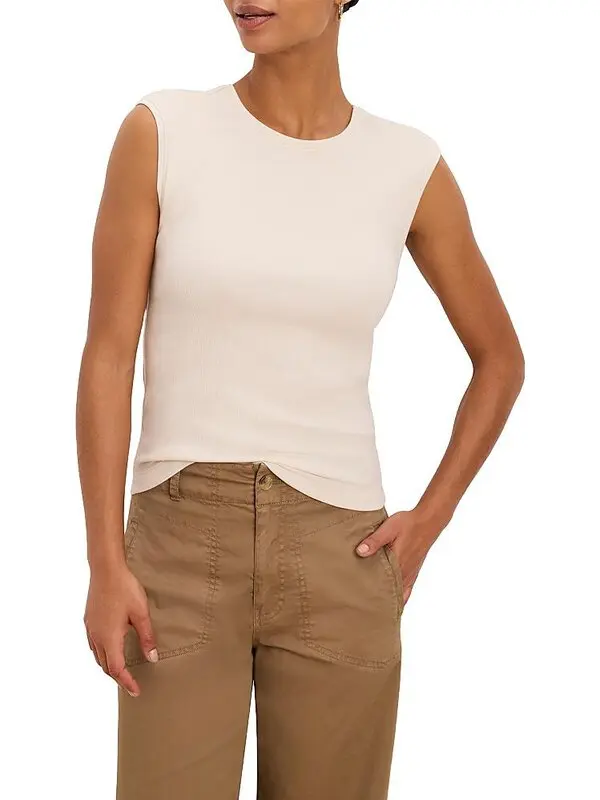 NIC+ZOE Knit Rib Growover Tank - Coconut