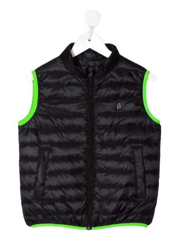Herno Padded Contrasting-trim Gilet - Black