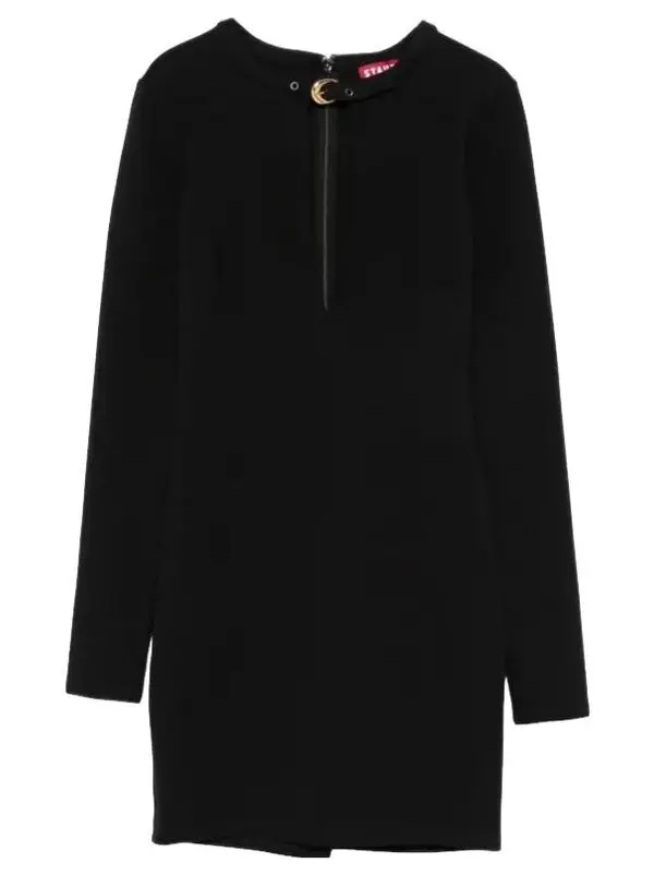 Staud Astor Long-sleeve Mini Dress - Black