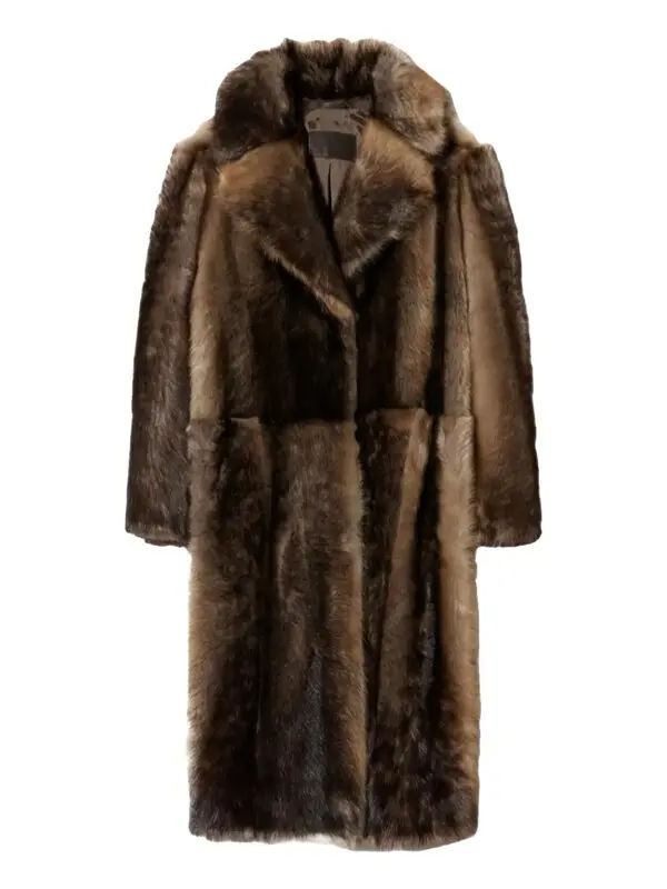 NILI LOTAN Ingrid Fur Coat - Black