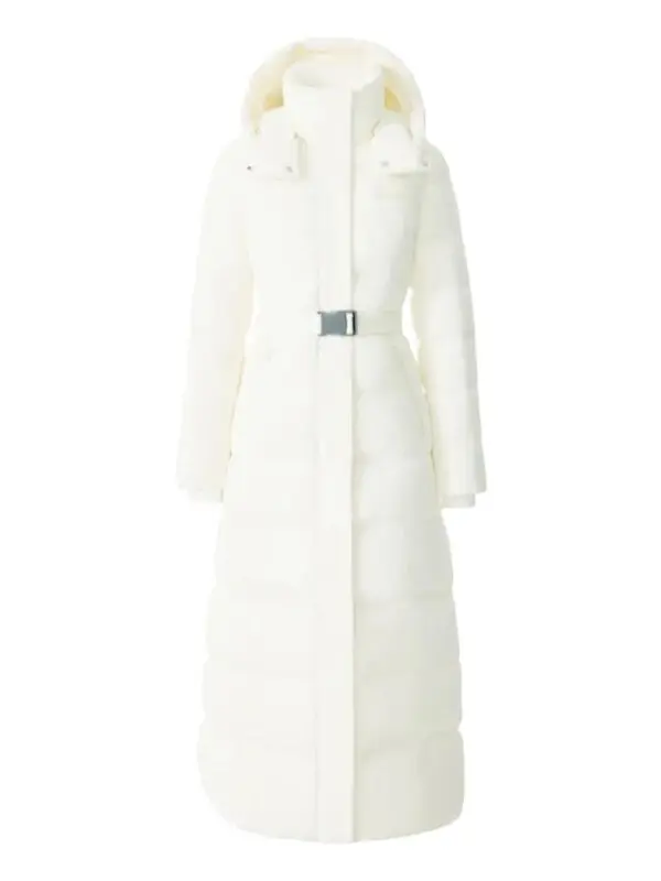 Mackage Hooded Belted Coat - Creme