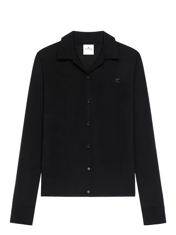 COURREGES Courrèges Button-up Polo Cardigan - Black