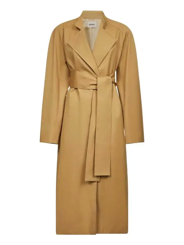 Khaite Belted Raglan-sleeve Coat - Brown