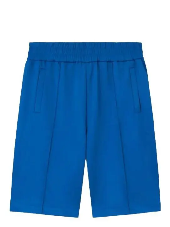 Palm Angels Curved Logo Track Shorts - Blue