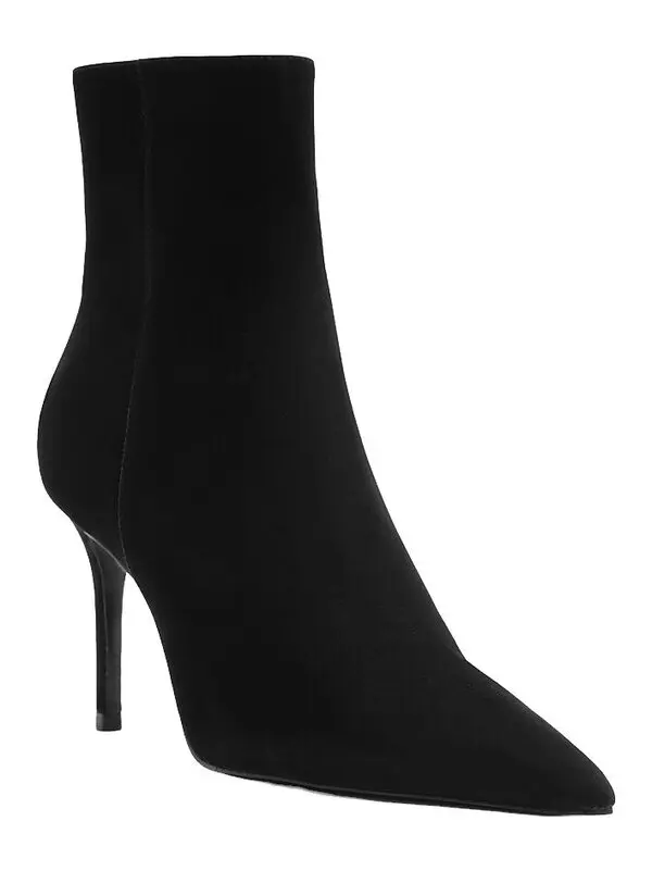 Schutz Mikki Suede Stiletto Ankle Boots - Black