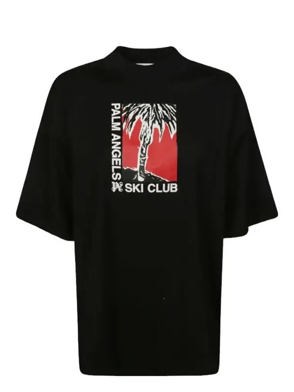 Palm Angels Patterned Printed T-shirt - Black