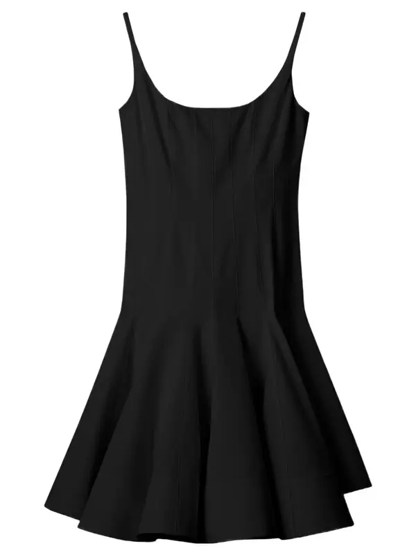 Jacquemus Sleeveless Pleated Skirt U-neck Dress - Black