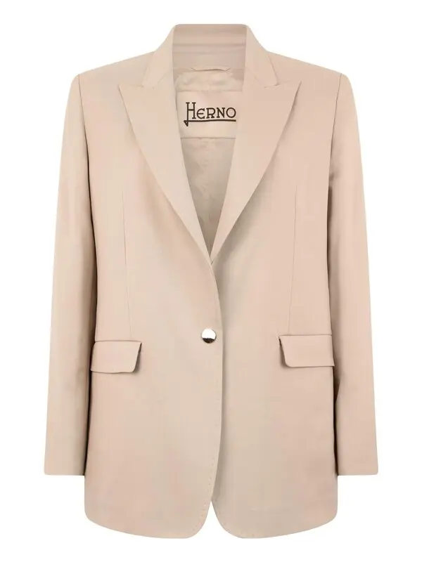 Herno Shawl-collar Single-breasted Blazer - Beige