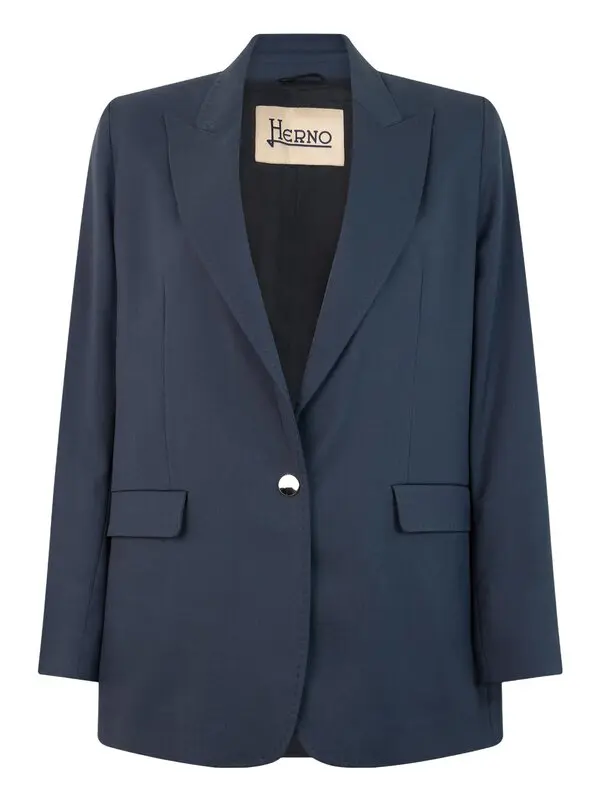 Herno Shawl-collar Single-breasted Blazer - Blue