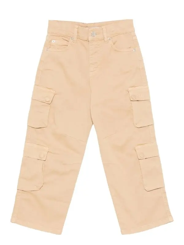 MSGM Logo-embroidered Cargo Pants - Beige