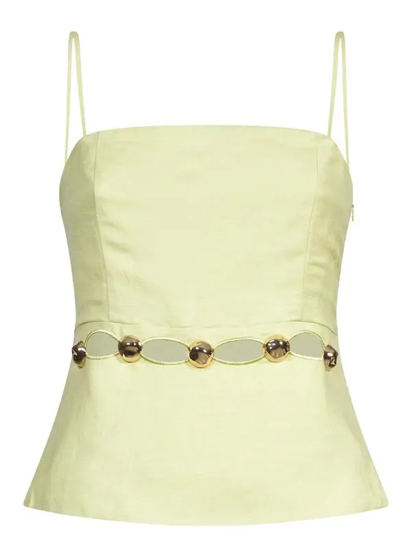 Simkhai Embellished Bustier Top - Yellow