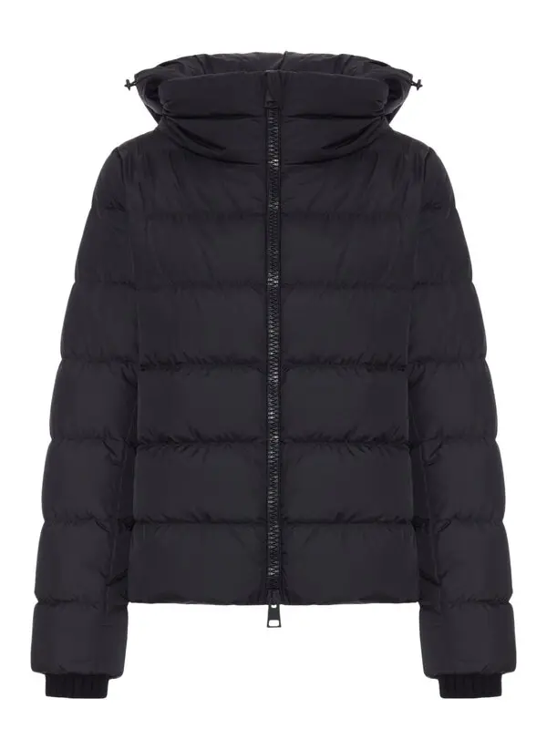 Herno Zip-up Hooded Quilted Jacket - Black